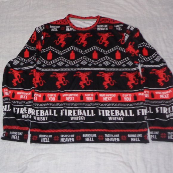 Sweaters | Fireball Whisky Heaven Hell Ugly Holiday Christmas Sweater ...